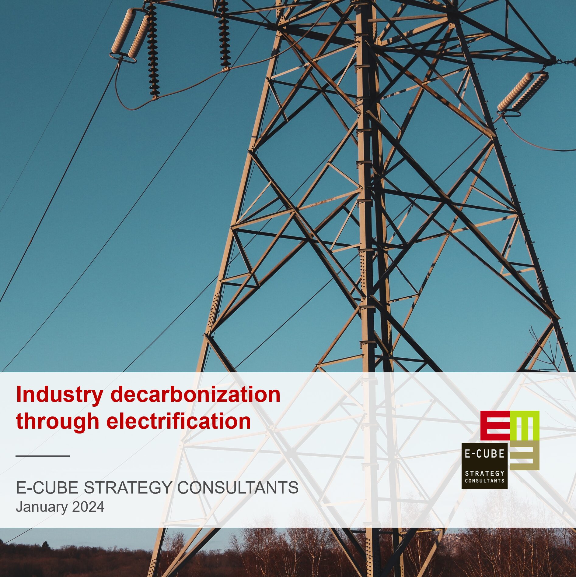 E-CUBE release a study about Industry decarbonization through electrification - E-CUBE